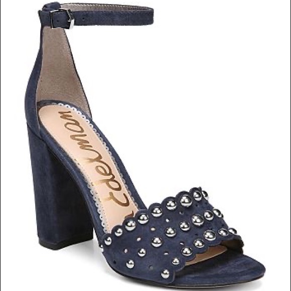 Sam Edelman | Shoes | Sam Edelman Navy Yaris Studded Heeled Sandal 95 ...